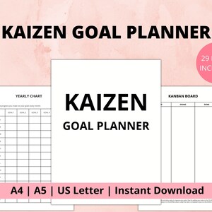 Minimalist Kaizen Goal Planner Japanese Planner for Productivity and ...
