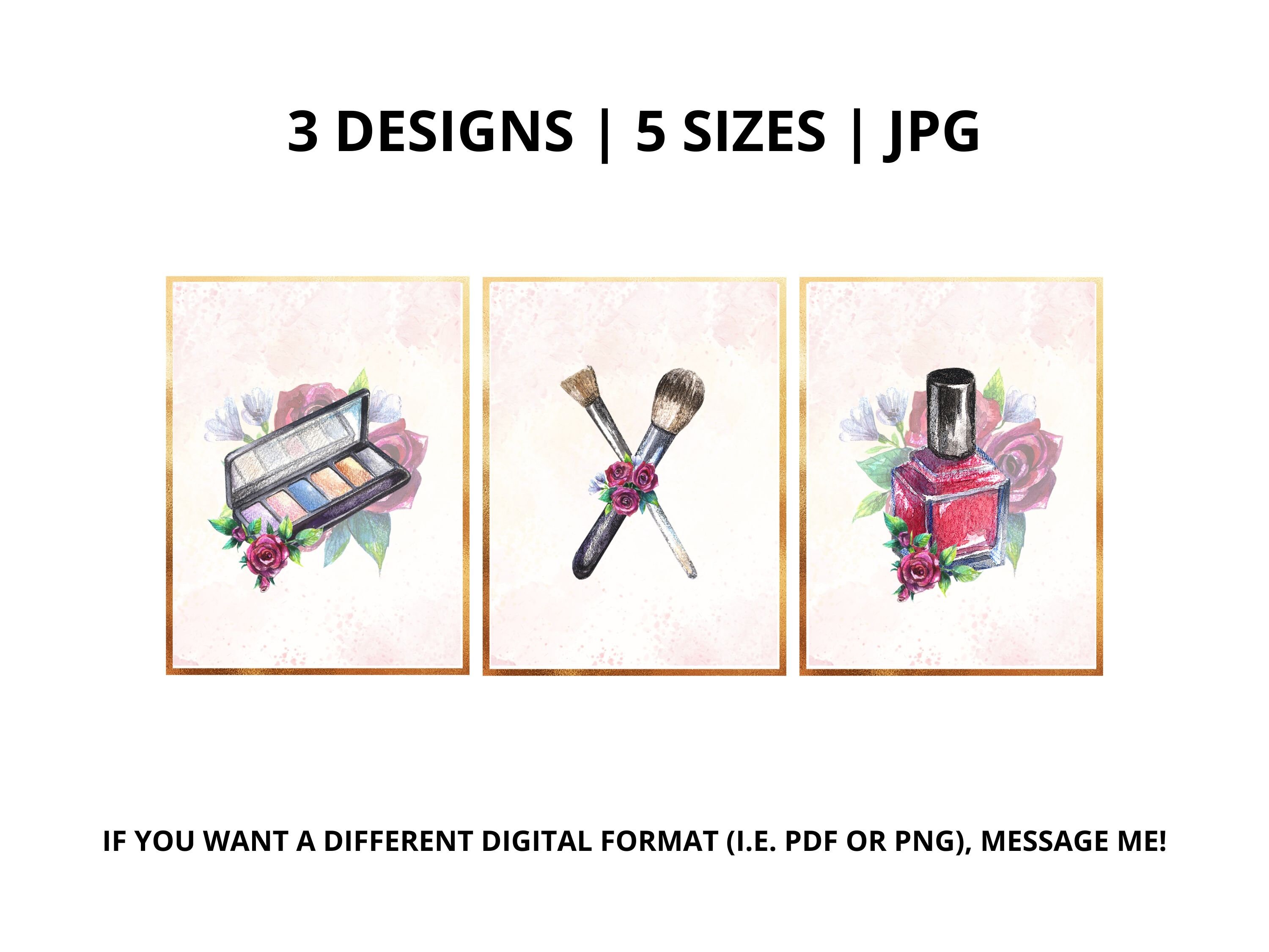 Makeup Wall Art - Printable Wall Art Set of 3. Makeup Artist Gift ...