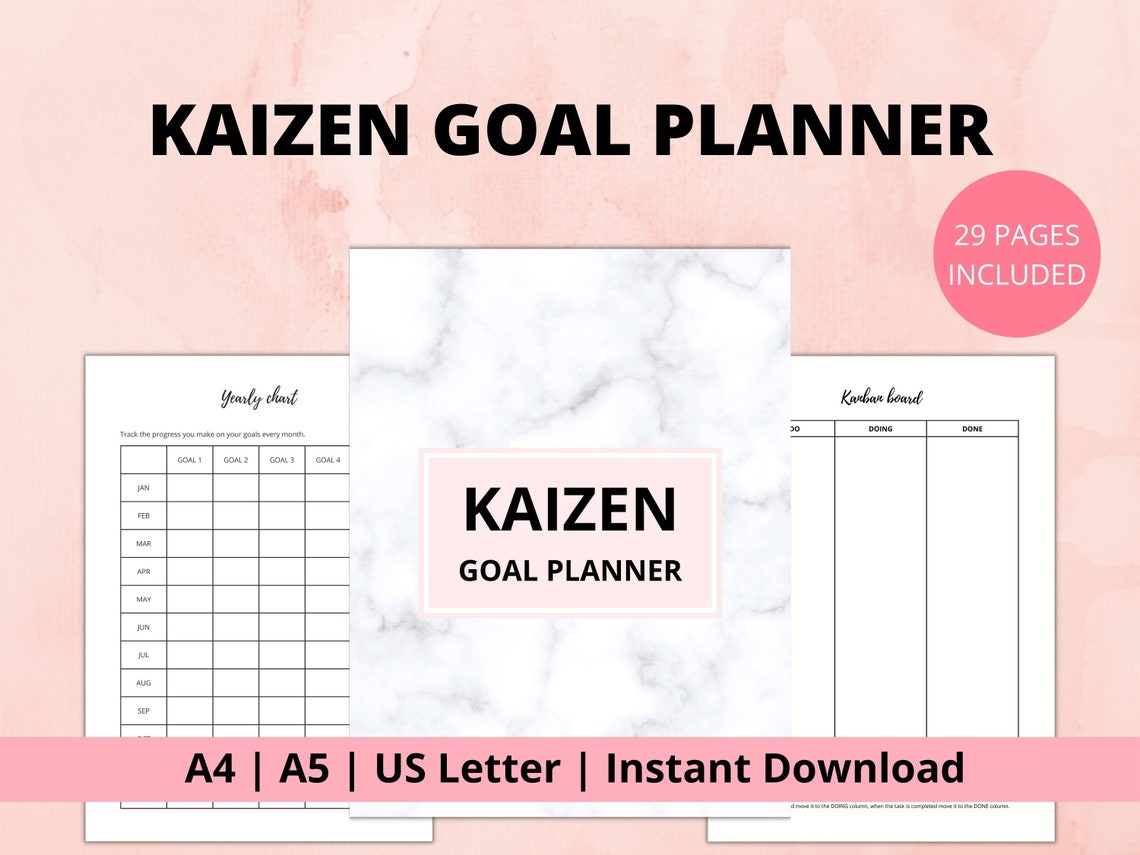 Kaizen Printable Goal-setting Planner Japanese Planner for Productivity ...