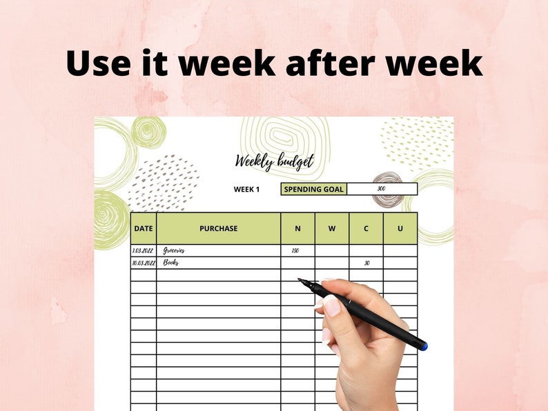 Method Kakeibo Budget Planner. Minimalist Simple Undated Template ...