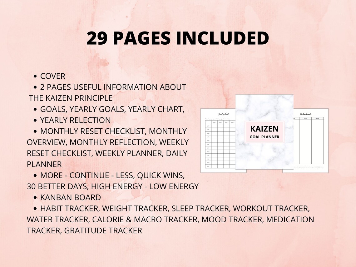 Kaizen Printable Goal-setting Planner - Japanese Planner for ...