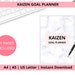 Kaizen Printable Goal-setting Planner - Japanese Planner for ...