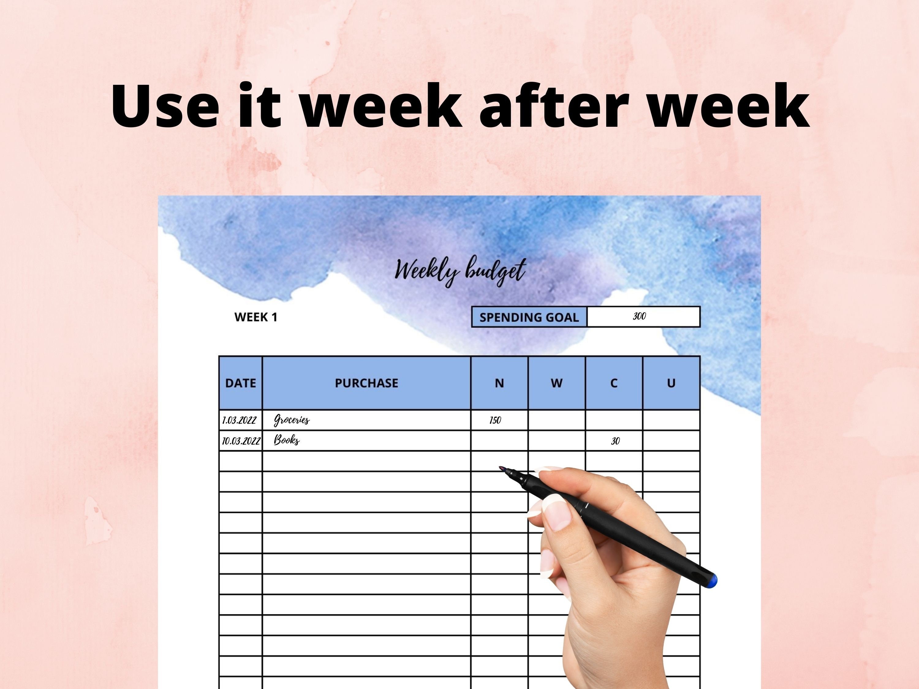 Kakeibo Budget Planner Book. Simple Undated Template Printable PDF A4 ...