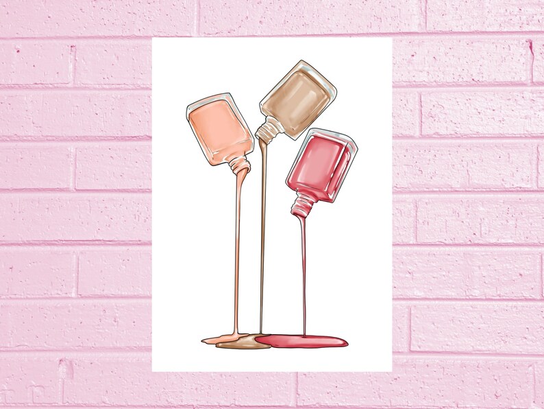 But First Nails Nail Salon Wall Art. Printable Wall Art Set | Etsy