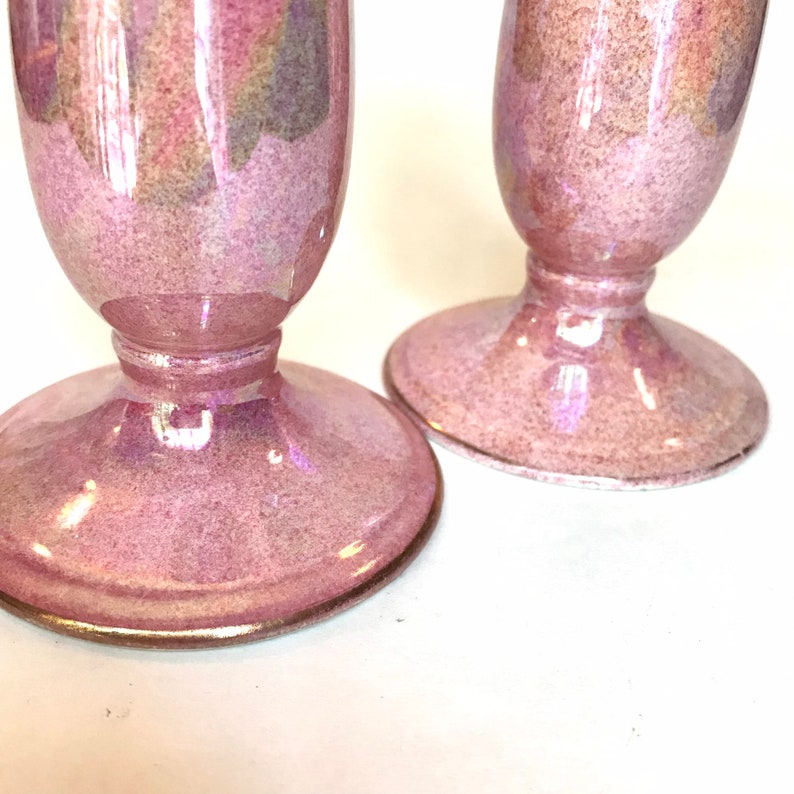 2 Antique Crown Ducal Ware England Pink Lustre Finish - Etsy