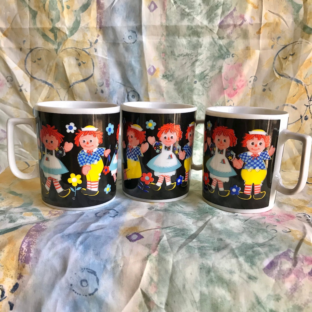 Raggedy Ann and Andy Play Time R6941 Cup Mug Set of 3 3.5” PLUS FREE ...