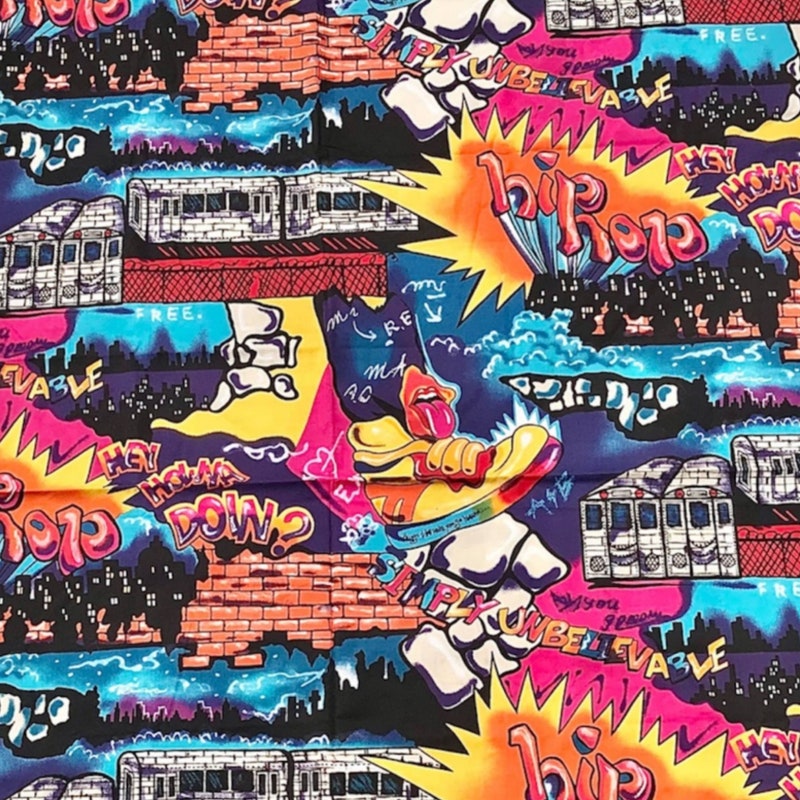 Graffiti Fabric - Etsy