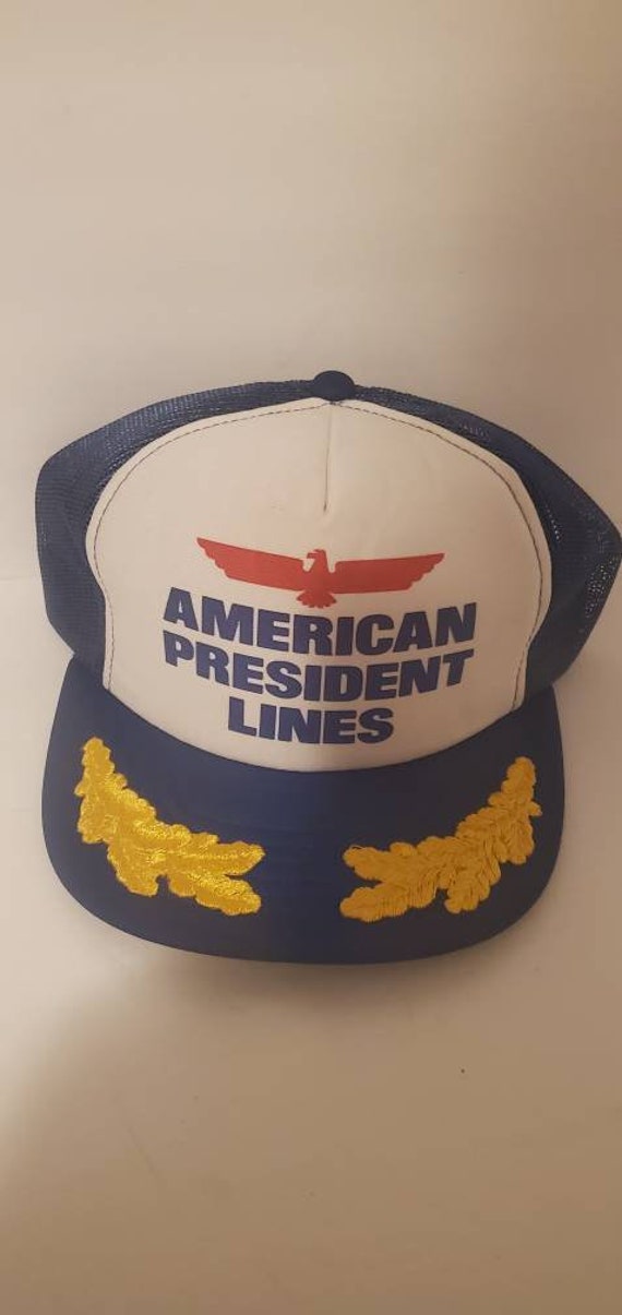 80's American President Lines vintage trucker style h… - Gem