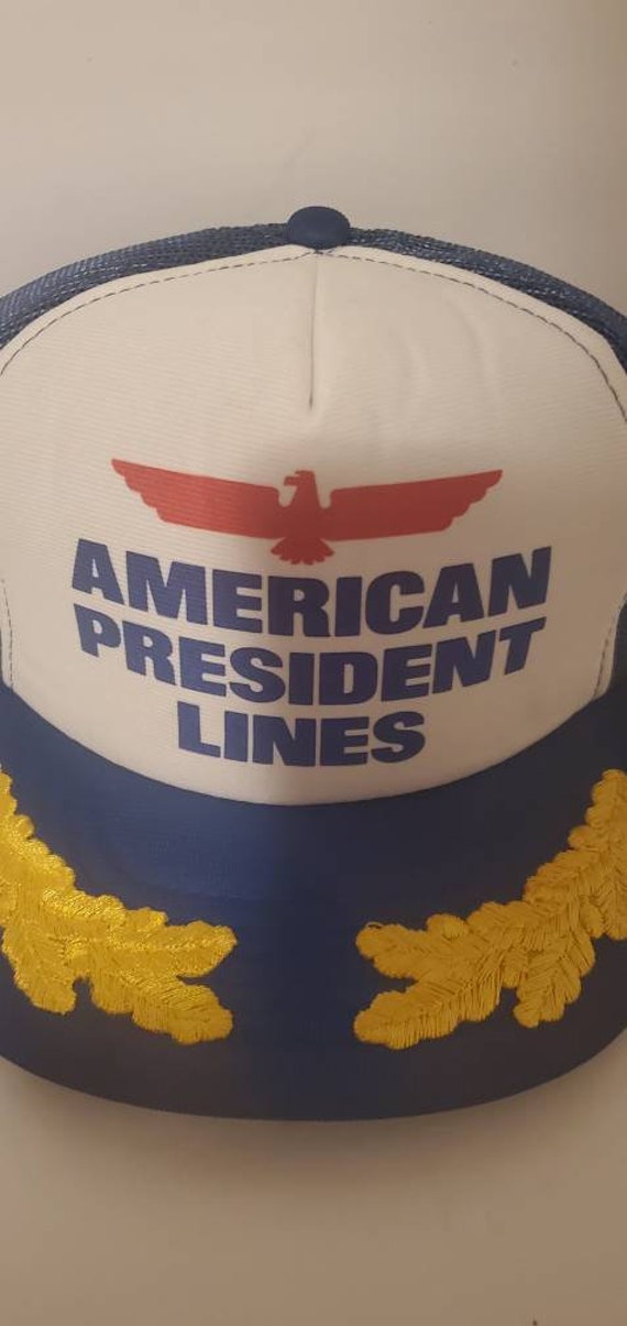 80's American President Lines vintage trucker style h… - Gem