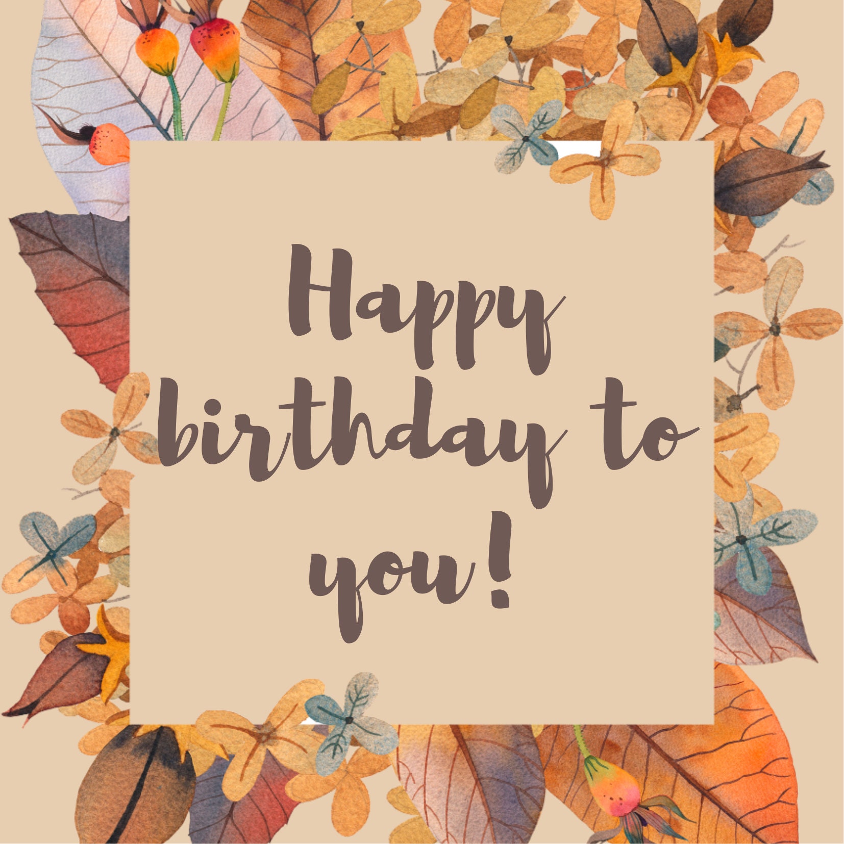 Autumn Happy Birthday