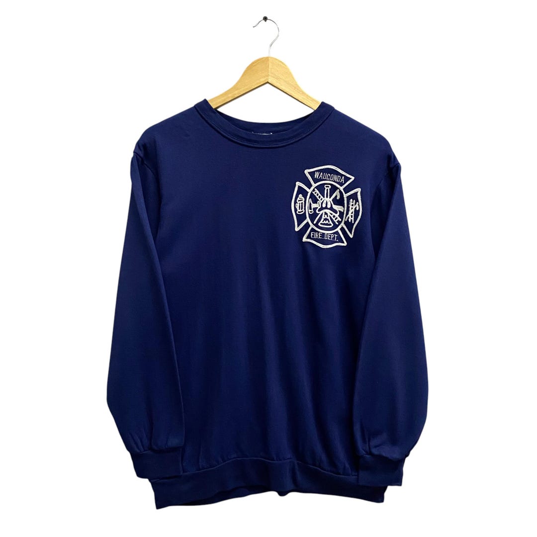 Vintage Fire Dept Sweatshirt Fire Dept Sweater Pullover Jumper Fire ...