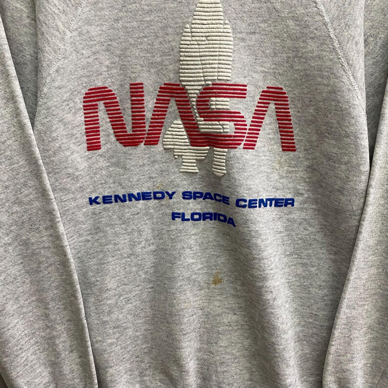Vintage 90's Nasa Kennedy Space Center Florida Sweatshirt Nasa Crewneck ...