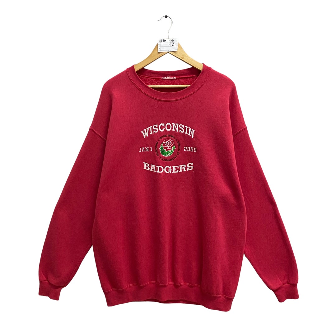 Vintage 00s Wisconsin Rosebowl Sweatshirt Wisconsin Crewneck Wisconsin ...