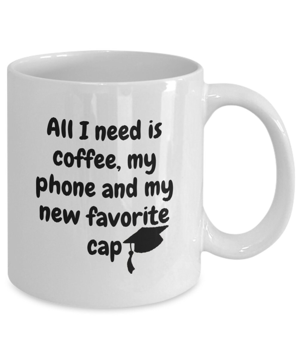 Graduation Mug, New Job Gift Mug, Graduate Mug Gift, Graduation Cap ...