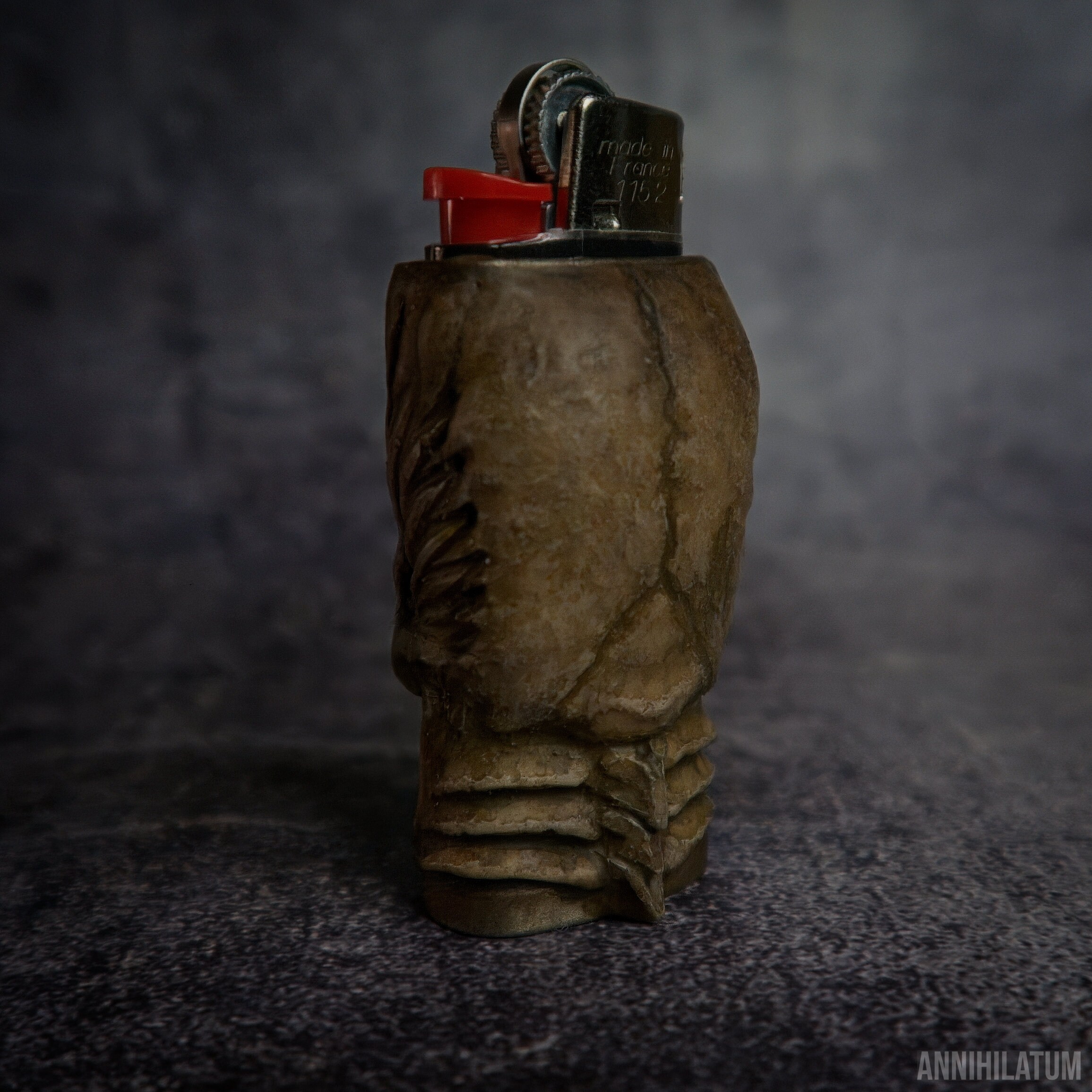 Bad to the Bone Lighter Case Handmade Skull Lighter Sleeve for MINI ...