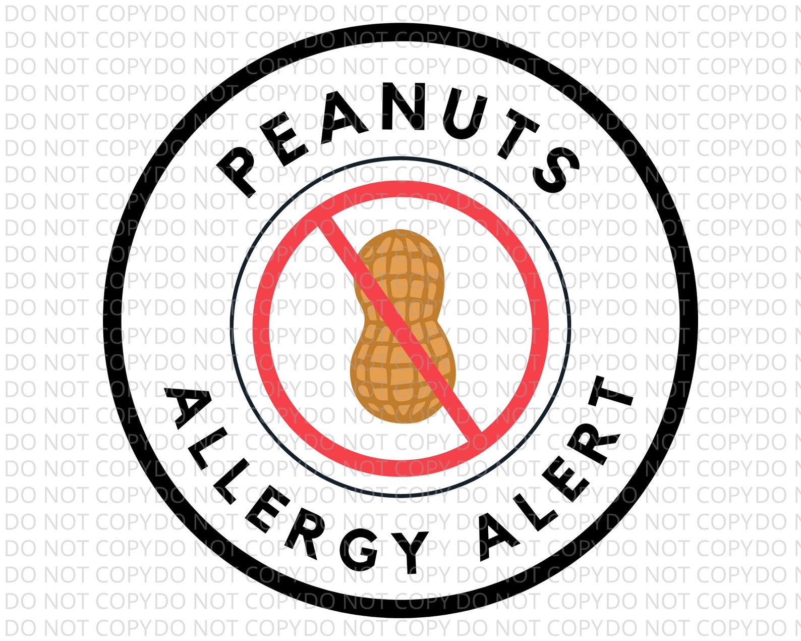Peanut Allergy Alert SVG PNG: Medical Awareness Clipart (digital File) - Etsy