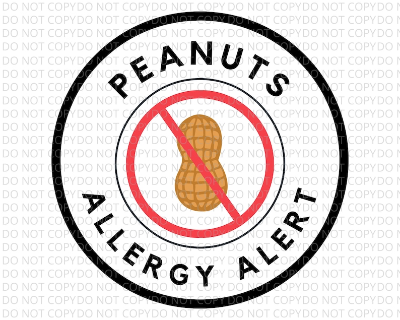 Peanut Allergy Alert SVG PNG: Medical Awareness Clipart (digital File) - Etsy Canada