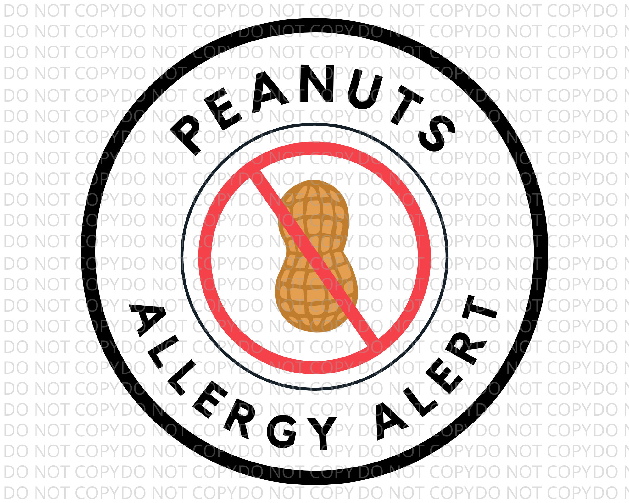 Peanuts Allergy SVG PDF PNG Alert Transparent Background Instant ...