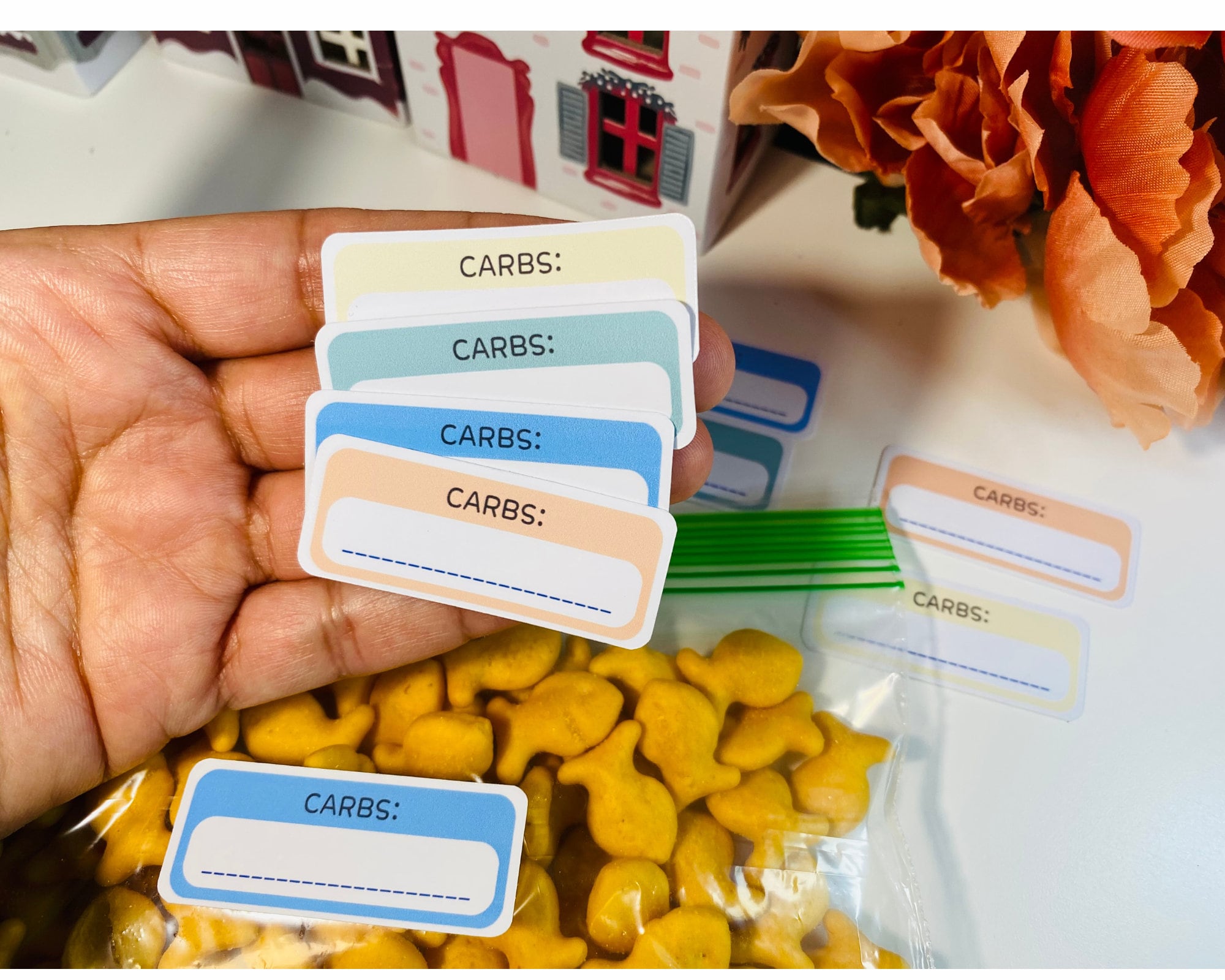 Carb Count 12 Stickers Labels Meal Tracking Planner School/work - Etsy