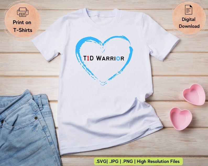 Type 1 Diabetes Awareness SVG T1D Warrior JPG PNG Digital - Etsy