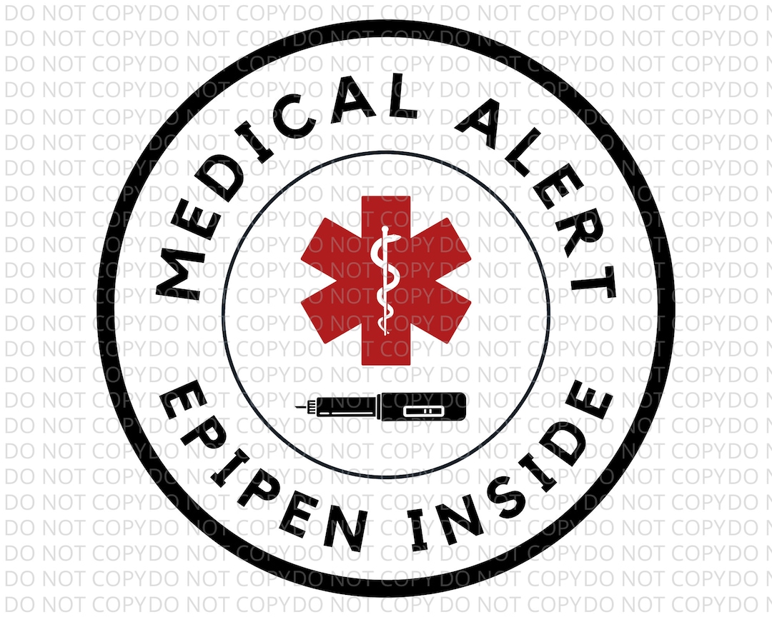 Epipen SVG, PNG Medical Alert Instant Download Awareness Digital File Printable Epipen Inside - Etsy
