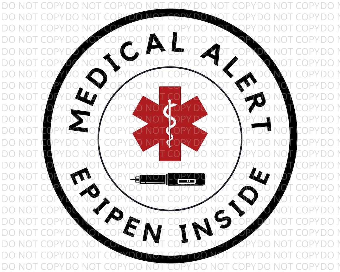 Epipen SVG, PNG Medical Alert Instant Download Awareness Digital File Printable Epipen Inside - Etsy