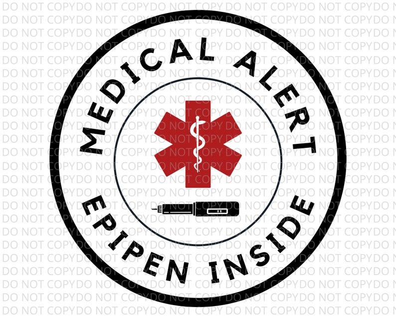 Epipen SVG, PNG Medical Alert Instant Download Awareness Digital File ...