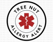 Tree Nut Allergy SVG PNG Medical Alert Instant Download - Etsy