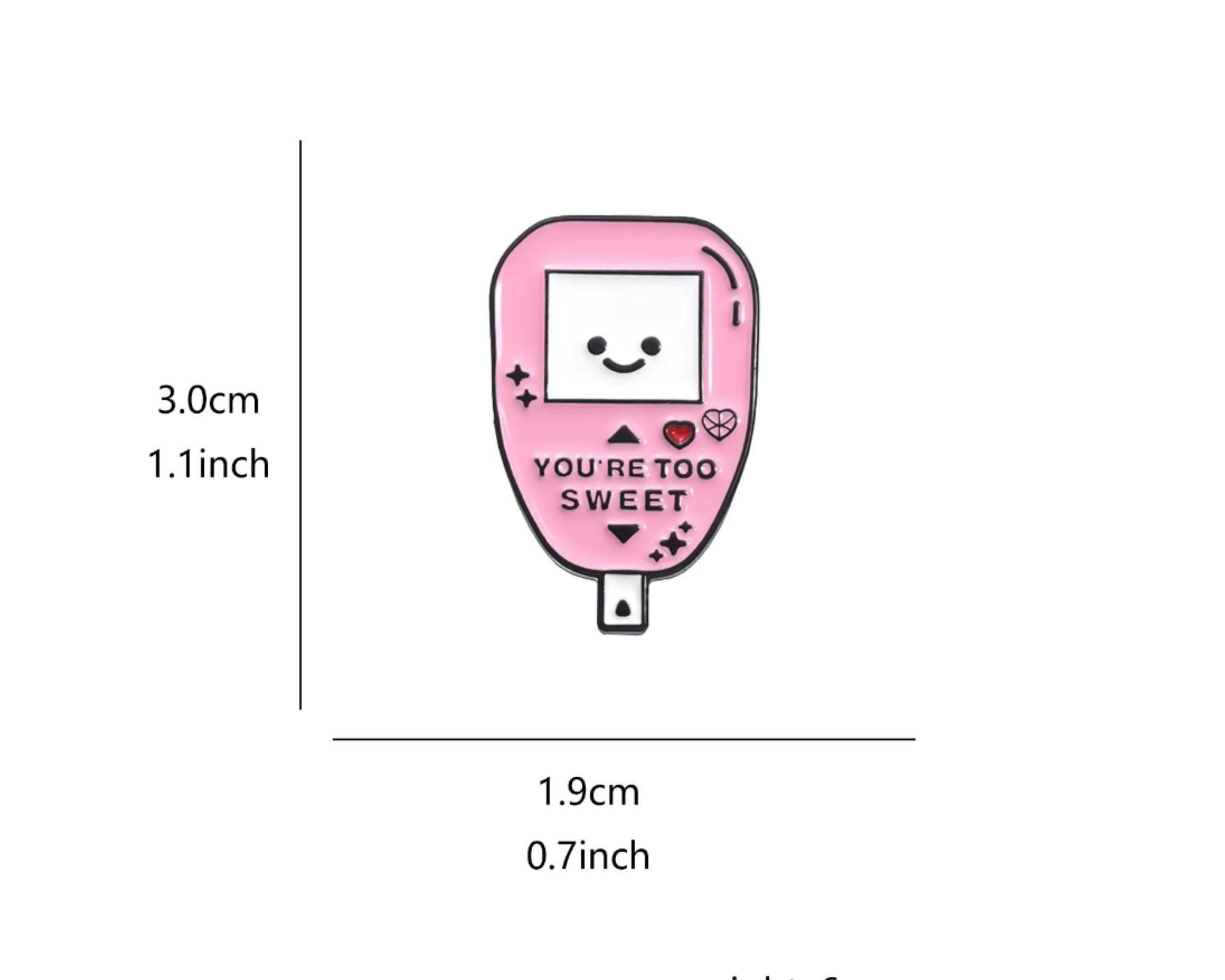 Diabetes Glucometer Enamel Pin - T1D Diabetes Gift - Cute Awareness ...