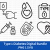 Insulin Dependent SVG, PNG Medical Alert Type 1 Diabetes T1D ...