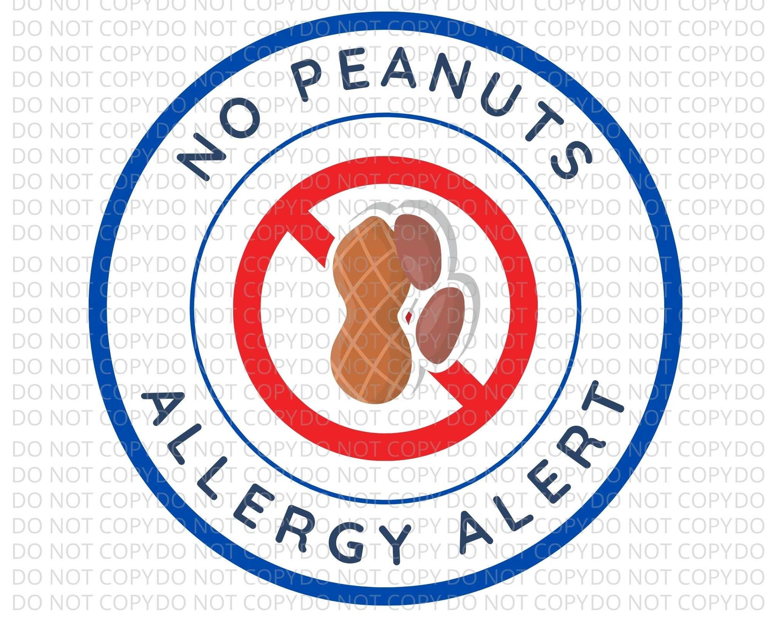 Peanuts Allergy SVG PDF PNG Alert Transparent Background - Etsy