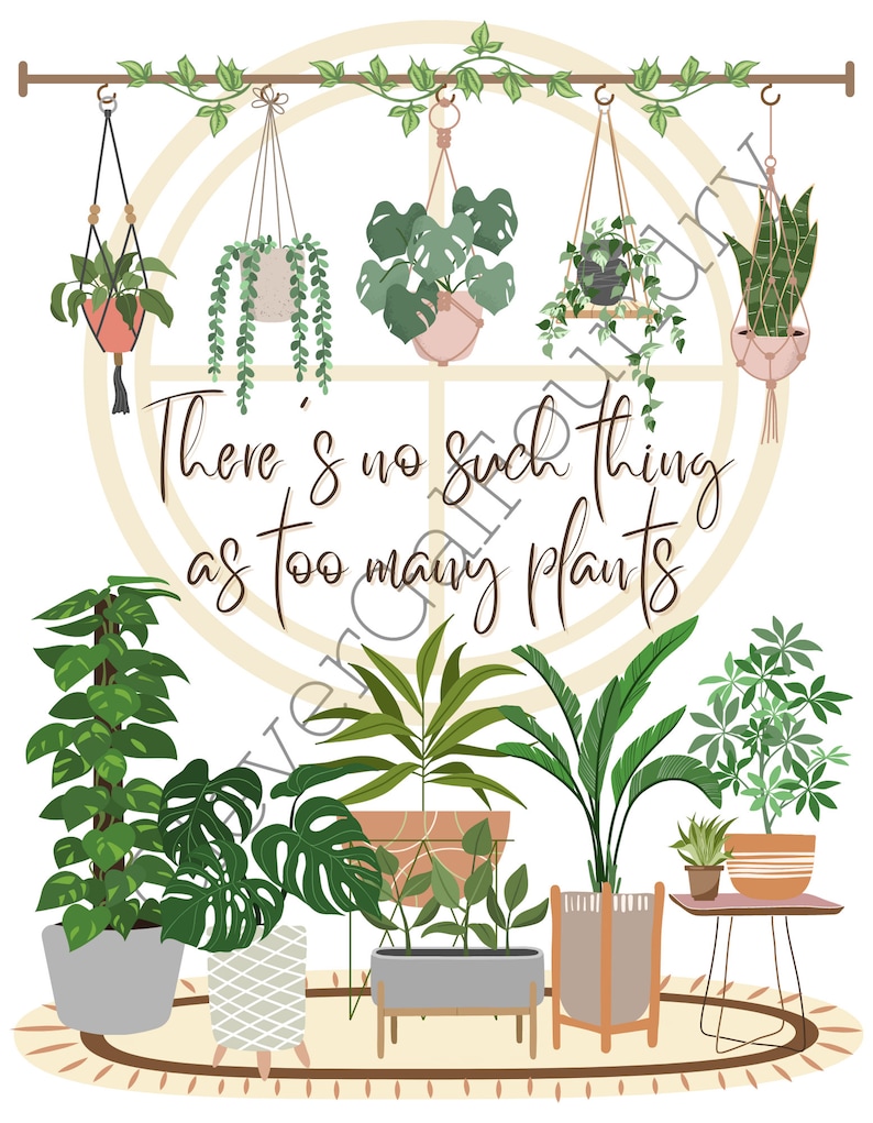 Never Too Many Plants Plant Mom Plant Dad Instant Digital Download - Etsy