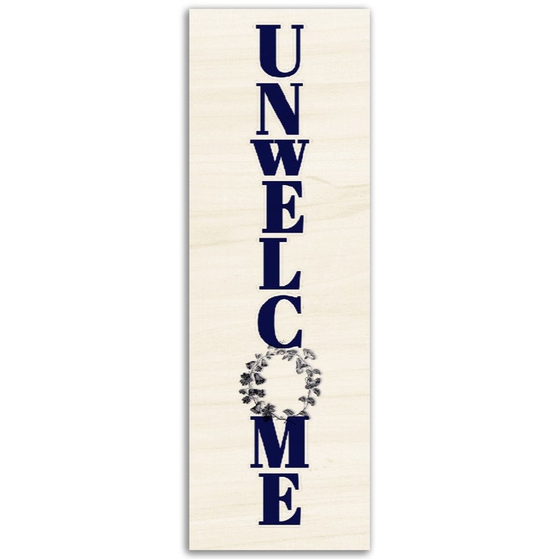 Unwelcome Front Porch Wooden Sign, Front Door Sign, Introvert Decor - Etsy