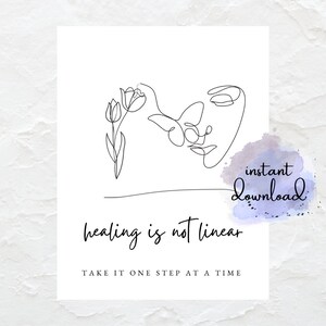 Healing is Not Linear Print: Therapy Office Wall Art (PDF) - Etsy