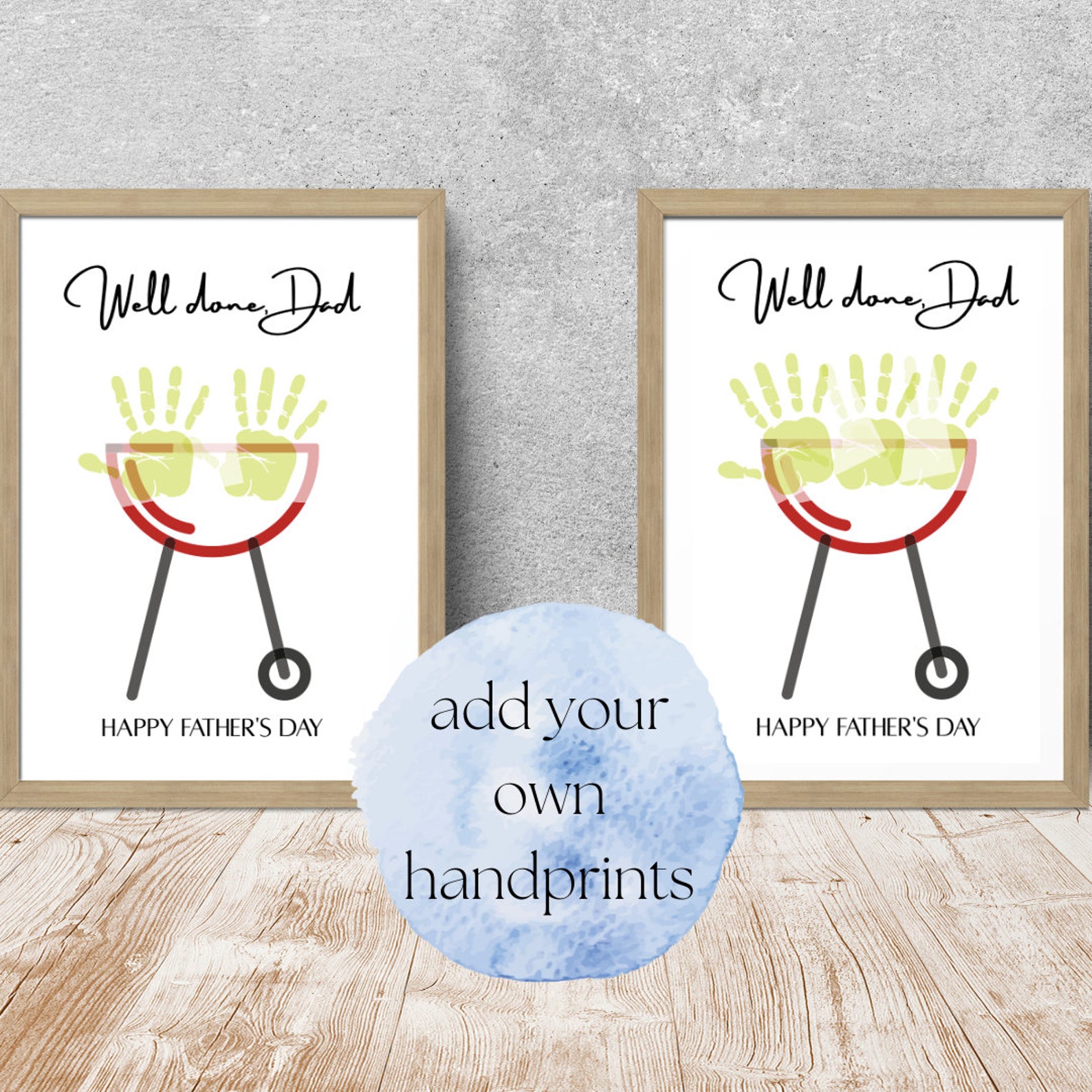 Father's Day Card DIY Handprint Craft Activity for Kids - Etsy
