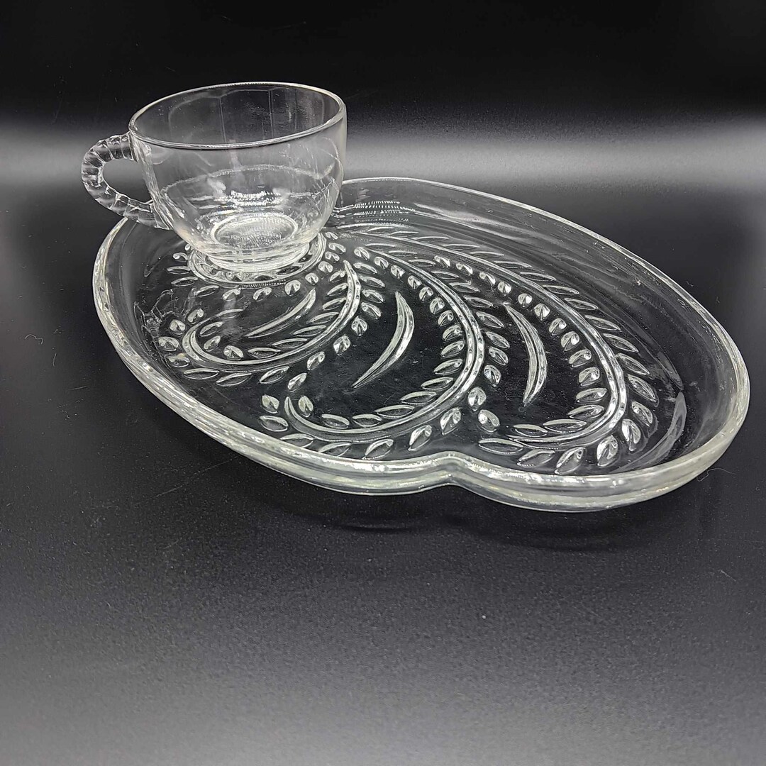 Federal Glass Snack Set| Hospitality Snack Set - Etsy