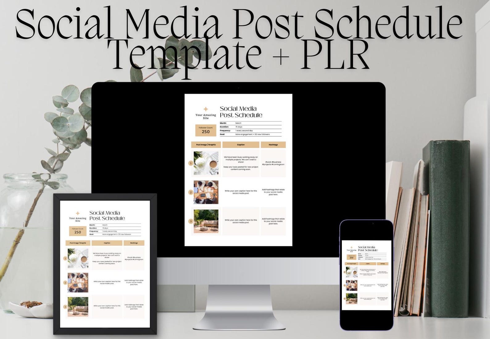 Editable Social Media Post Schedule Template 15 Day Social Media Post Schedule Template With PLR ...