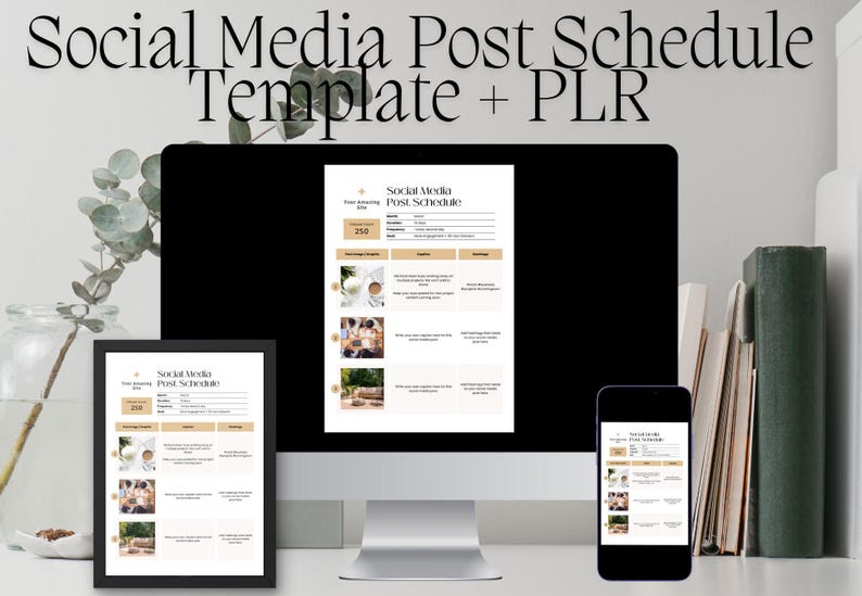 Editable Social Media Post Schedule Template 15 Day Social Media Post ...