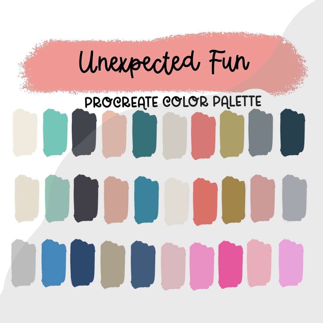 Unexpected Fun Procreate Color Palette, Color Swatches, iPad Procreate ...