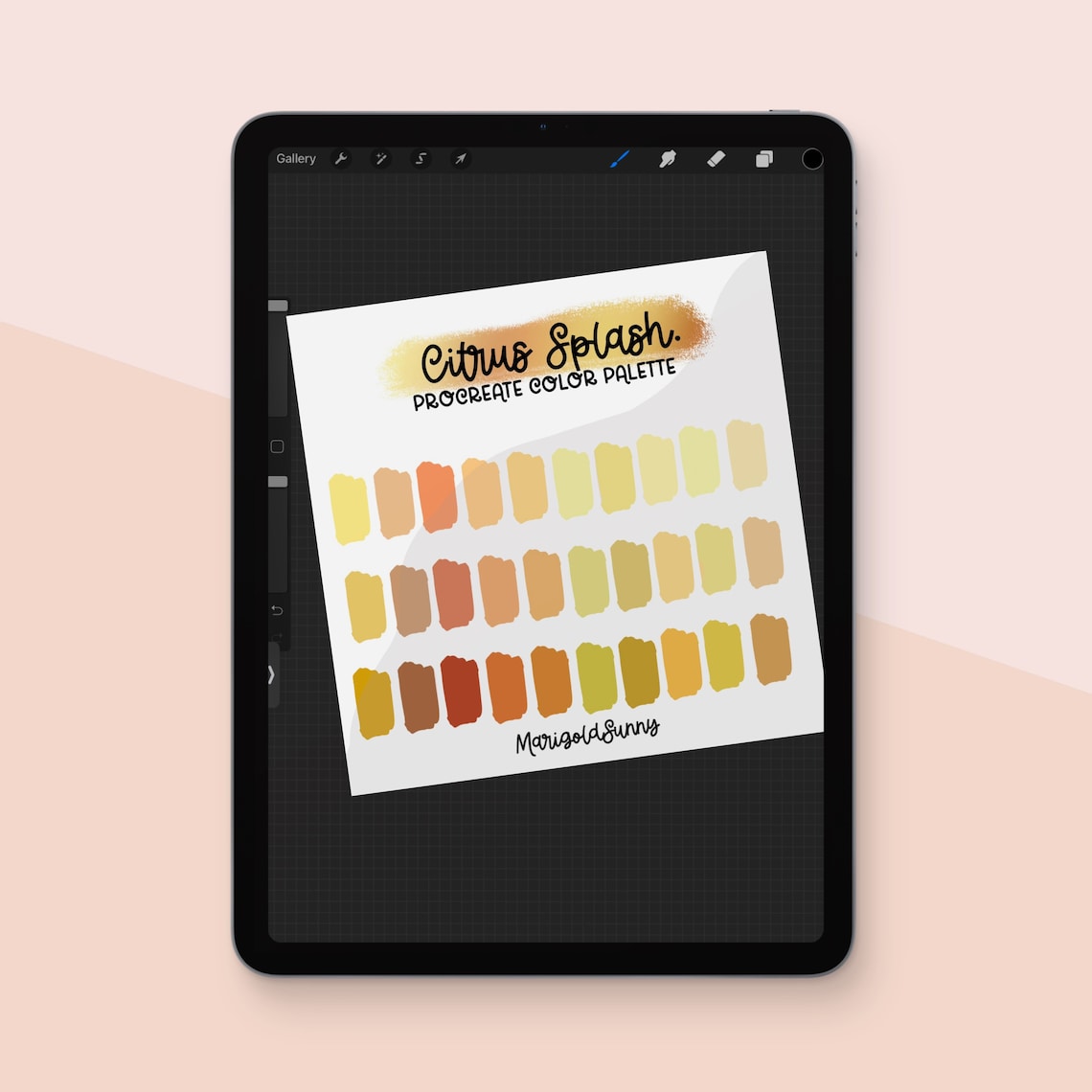 Citrus Splash Procreate Color Palette Color Swatches Ipad - Etsy
