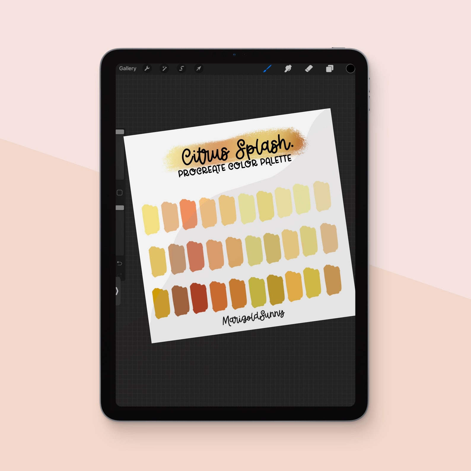 Citrus Splash Procreate Color Palette Color Swatches Ipad - Etsy