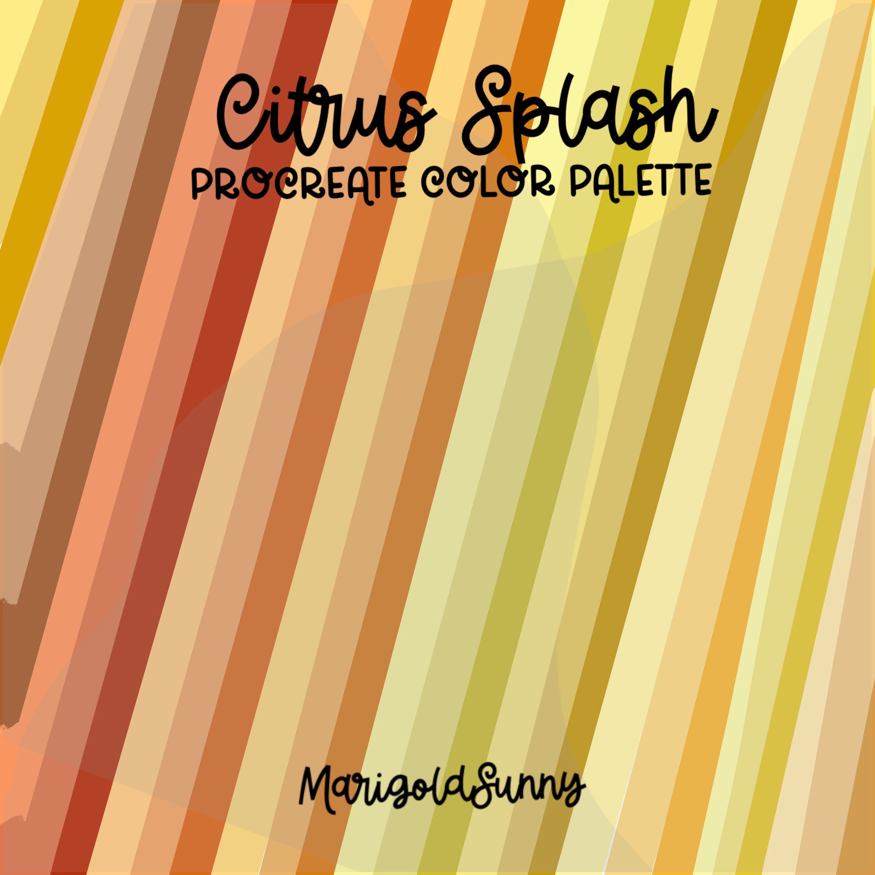 Citrus Splash Procreate Color Palette Color Swatches Ipad - Etsy