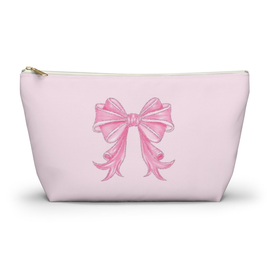 Pink Bow Pouch, Preppy Aesthetic Bag, Girly Coquette Tote, Dolette Soft ...