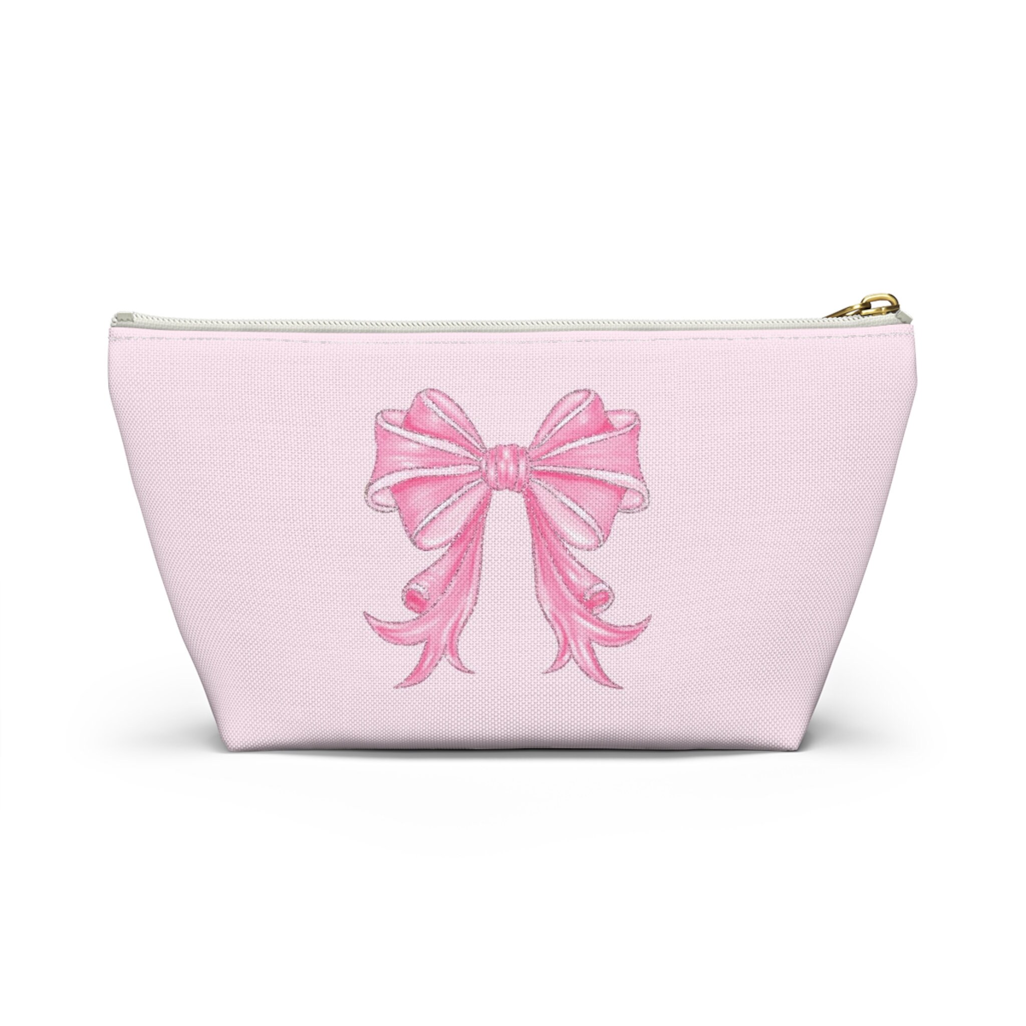 Pink Bow Pouch, Preppy Aesthetic Bag, Girly Coquette Tote, Dolette Soft ...