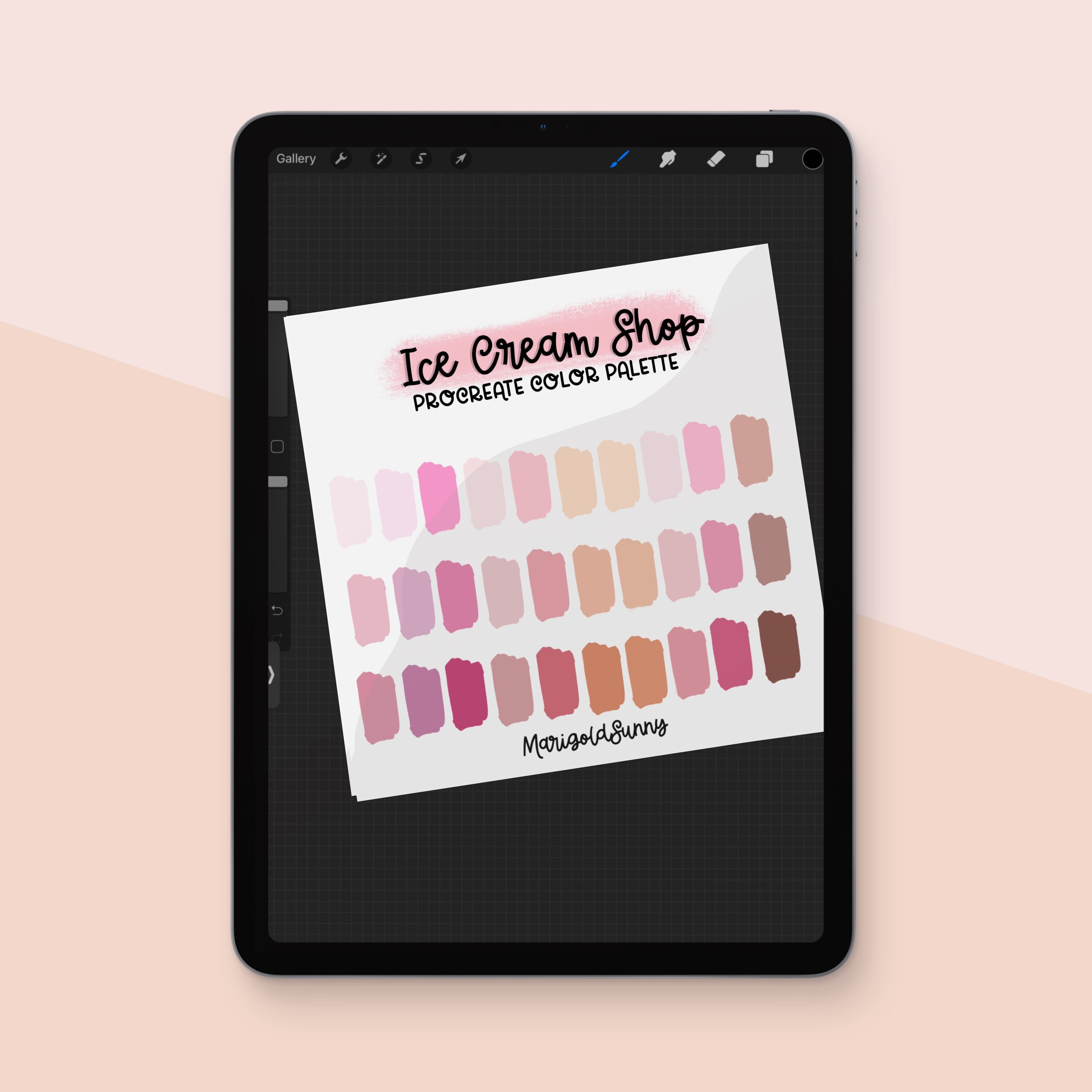 Ice Cream Shop Procreate Color Palette, Color Swatches, iPad Procreate ...