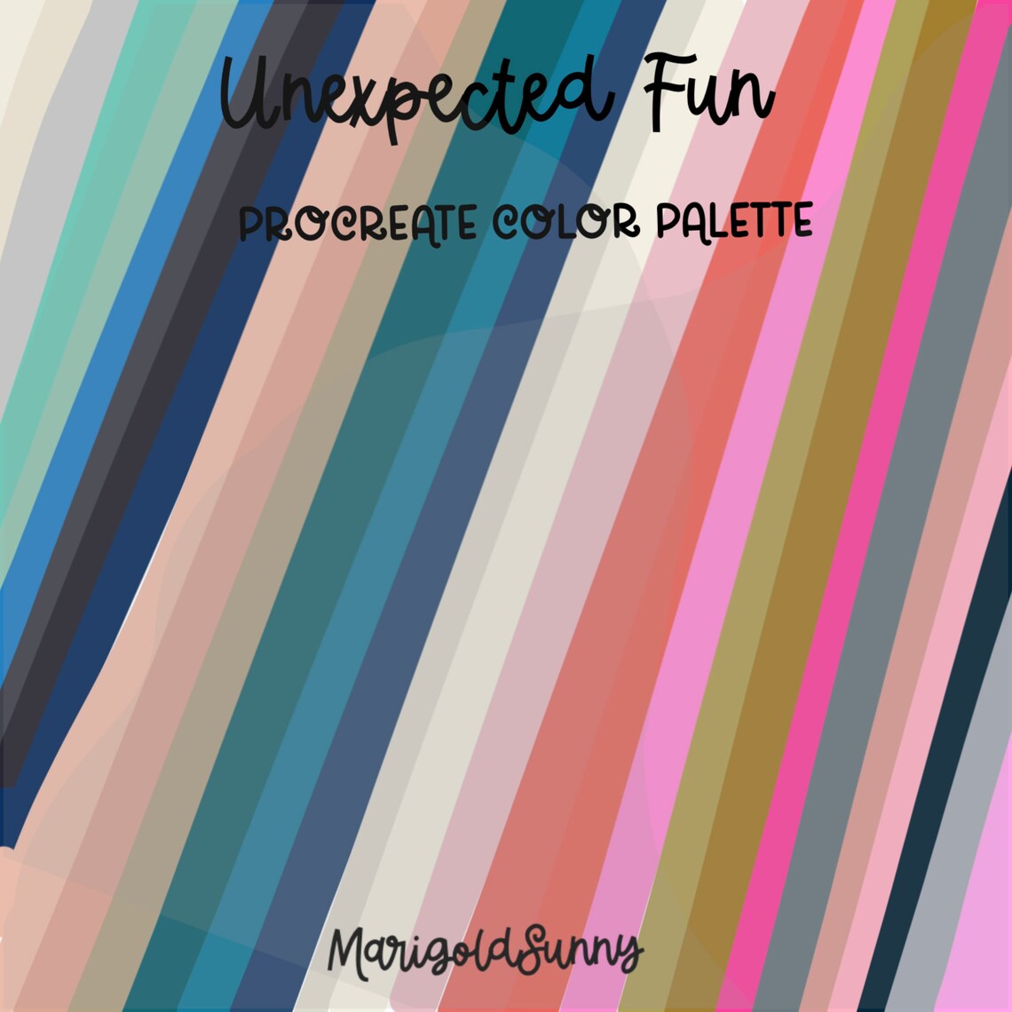 Unexpected Fun Procreate Color Palette, Color Swatches, iPad Procreate ...
