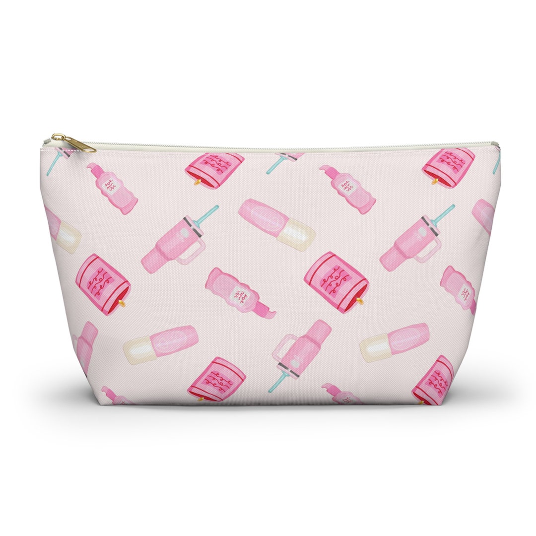 Pink Skincare Stanley Pouch Pattern Accessory Case Cosmetic Makeup Art ...