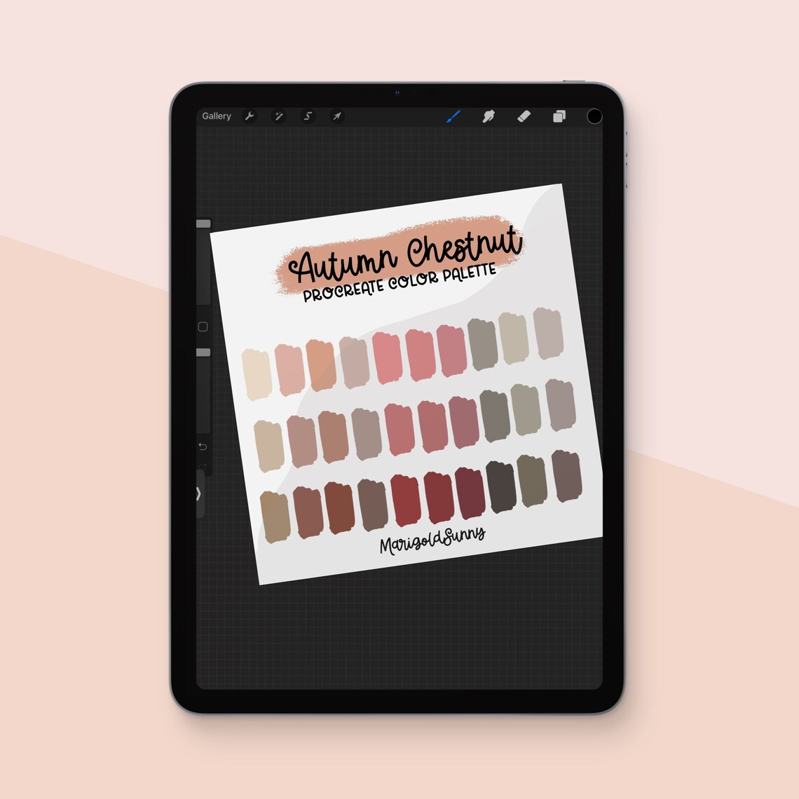 Autumn Chestnut Procreate Color Palette, Color Swatches, iPad Procreate ...