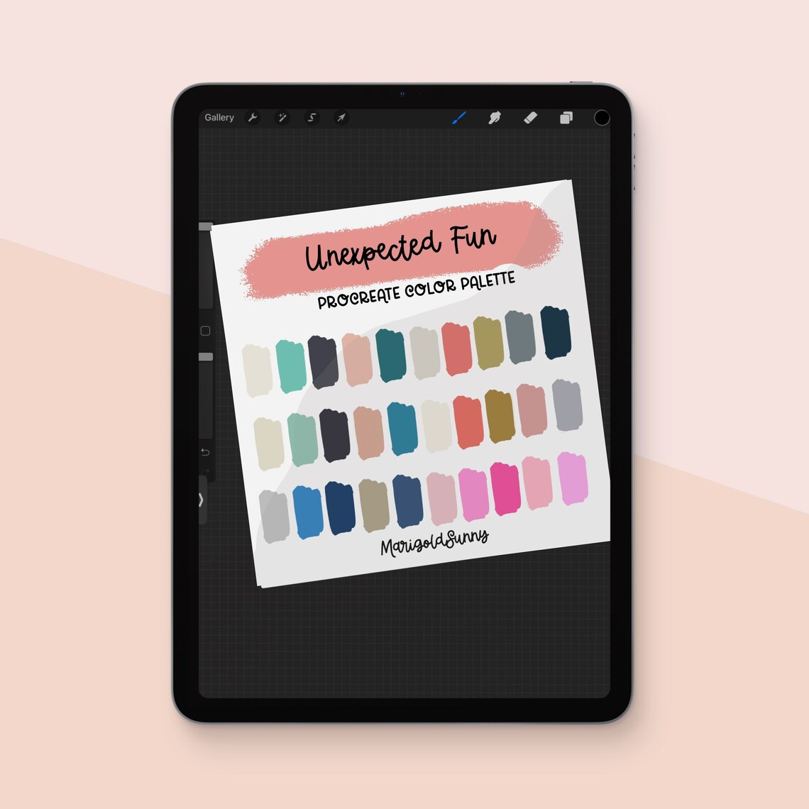 Unexpected Fun Procreate Color Palette, Color Swatches, iPad Procreate ...