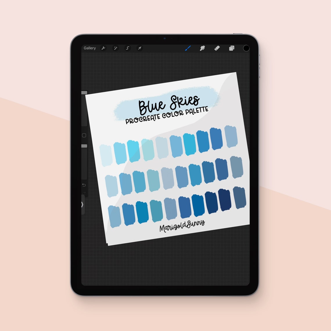 Blue Skies Procreate Color Palette, Color Swatches, iPad Procreate ...